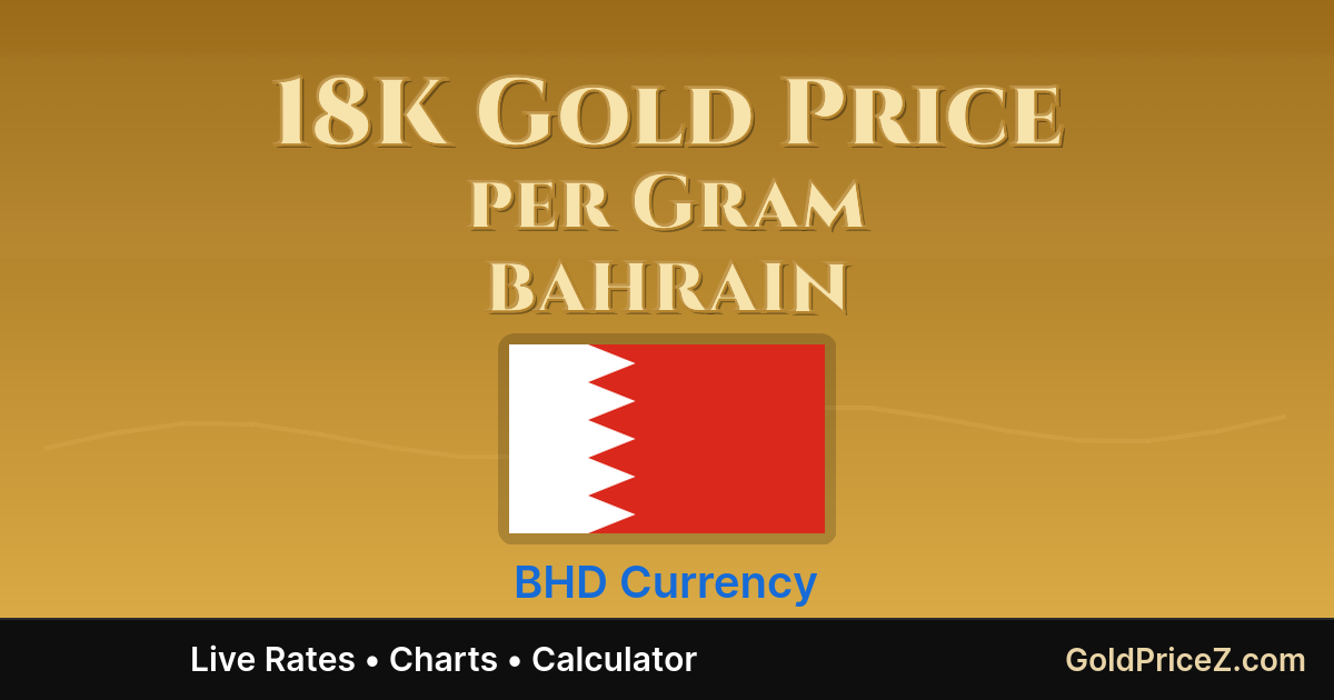 18K Gold Price per Gram in Bahrain (BHD) Today
