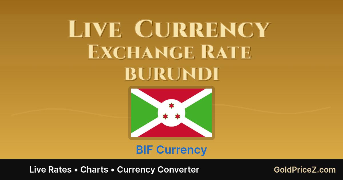 Taux de change de Franc burundais (USD/BIF) aujourd’hui en Burundi
