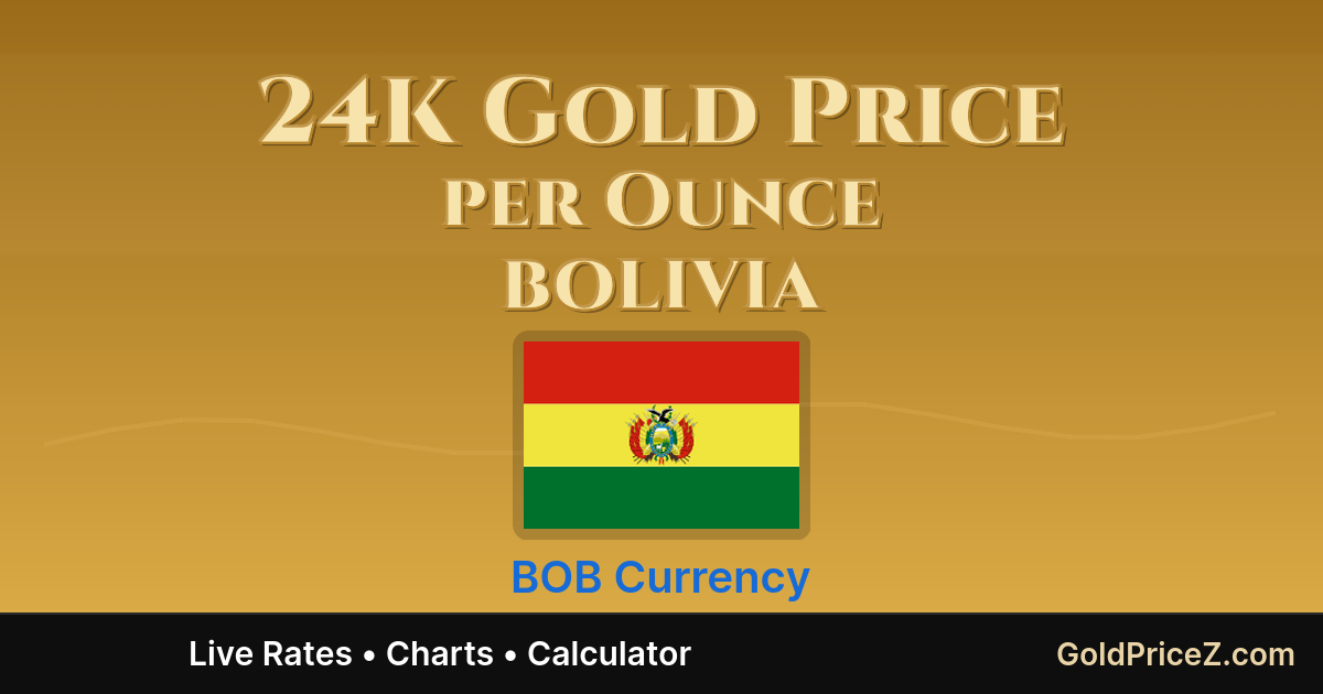Precio de oro 24K hoy por onza en Bolivia