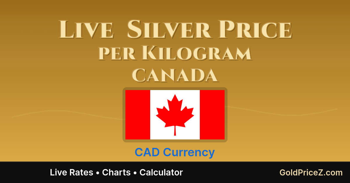 Silver Price per Kilogram in Canada (CAD) Today