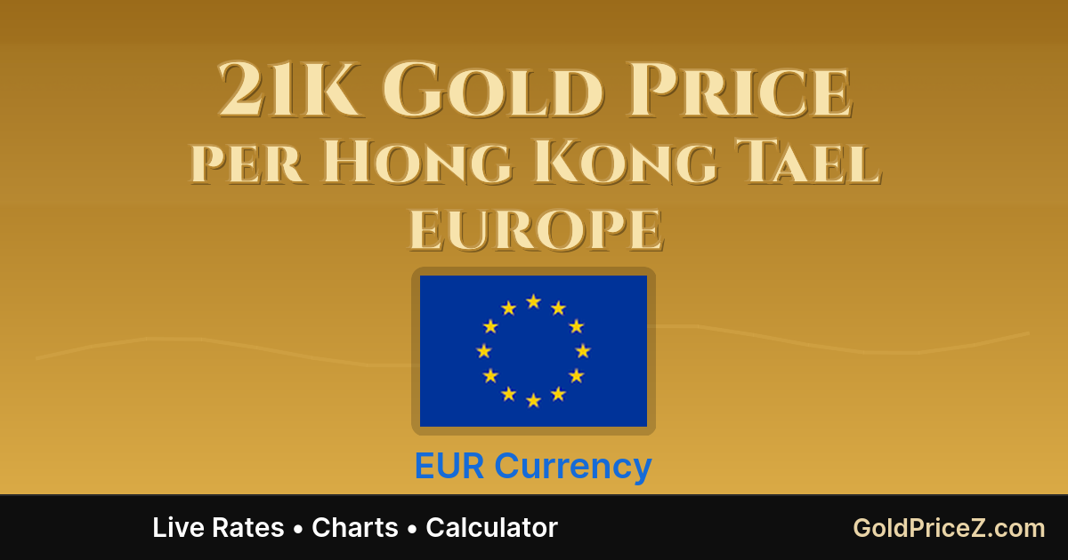 21K Gold Price per Hong Kong Tael in Euro (EUR) Today