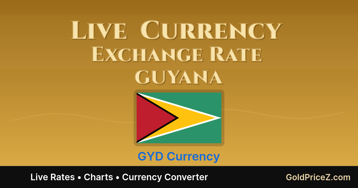 Guyanese dollar (USD/GYD) Exchange Rates Today - Guyana Currency Prices