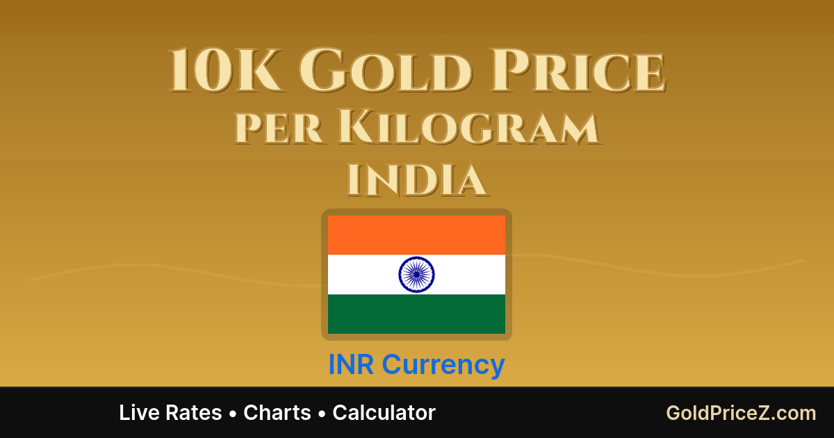 10K Gold Price per Kilogram in India (INR) Today