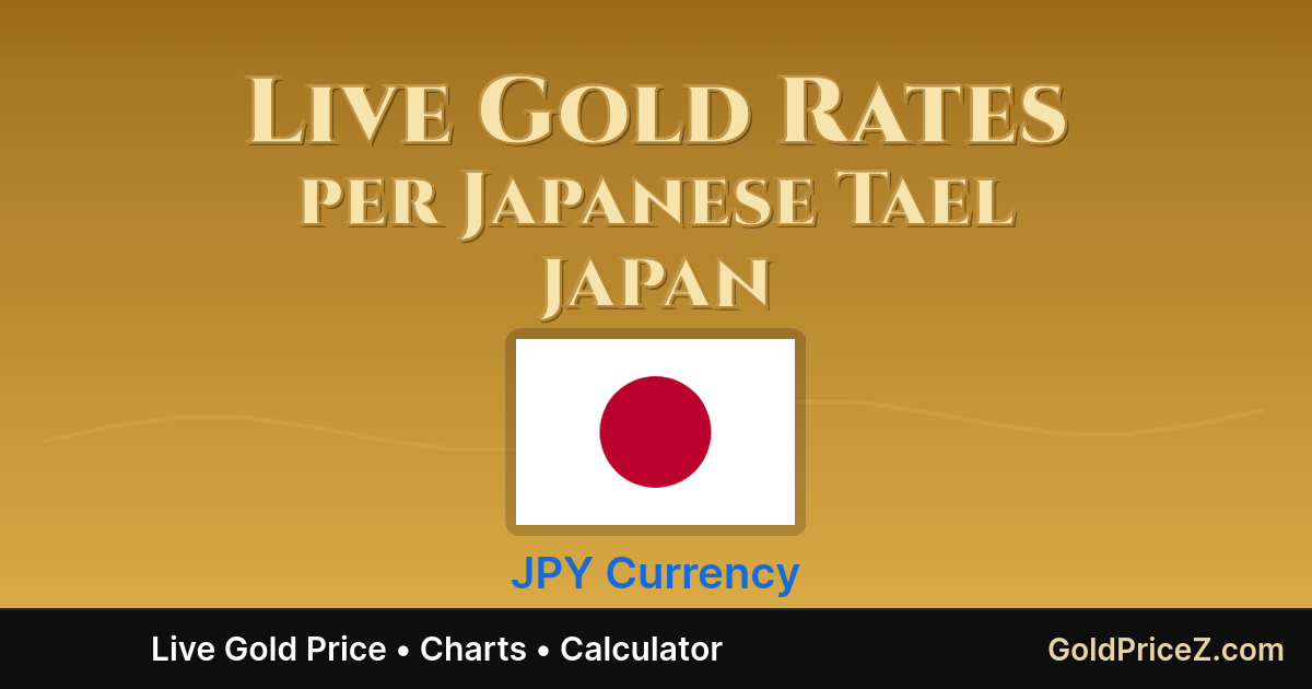 Gold Price per Japanese Tael in Japan (JPY) Today