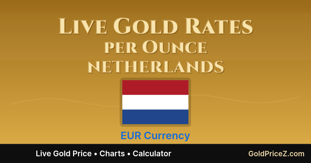 Gold Price per Ounce in Netherlands (EUR) Today