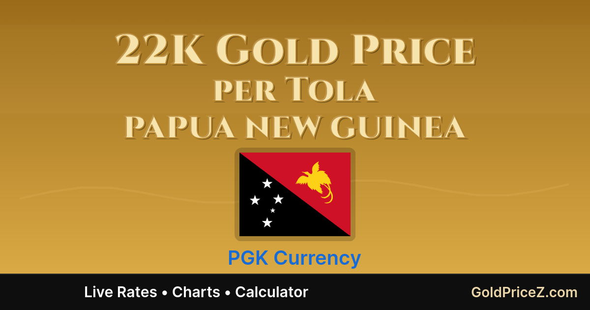 22K Gold Price per Tola in Papua New Guinea (PGK) Today