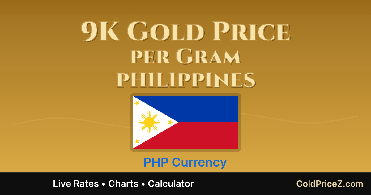9K Gold Price per Gram in the Philippines (PHP) Today