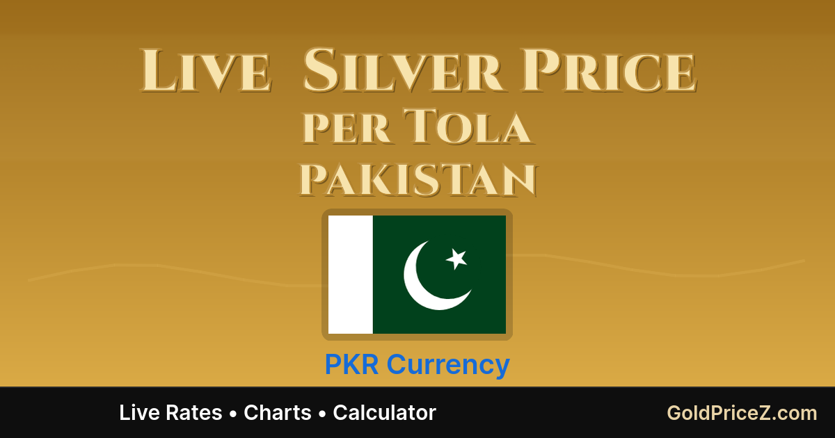 Silver Rate Today in Pakistan (PKR) per Tola