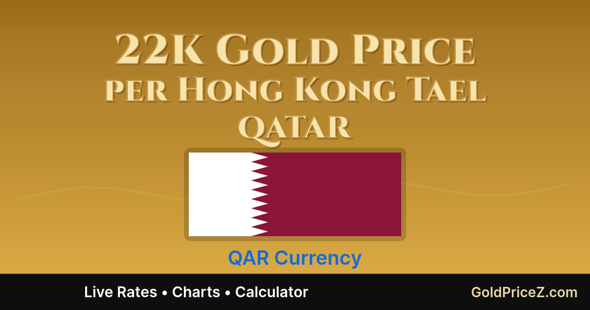 22K Gold Price per Hong Kong Tael in Qatar (QAR) Today