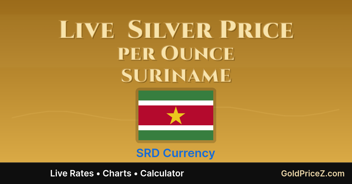 Silver Price per Ounce in Suriname (SRD) Today