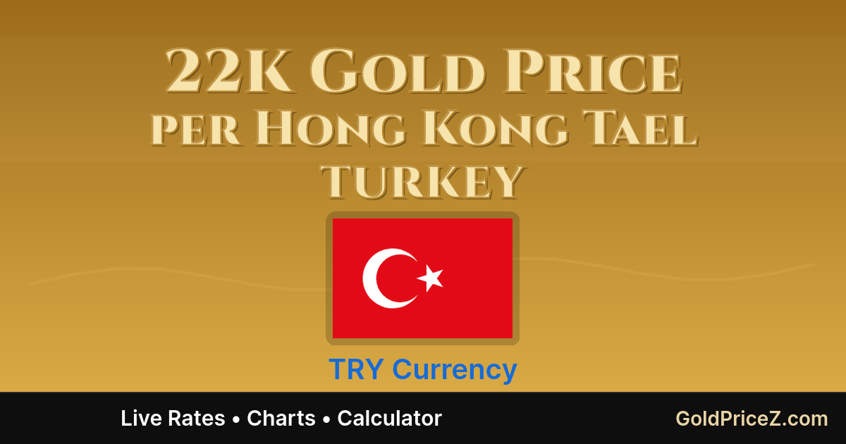 22K Gold Price per Hong Kong Tael in Turkey (TRY) Today