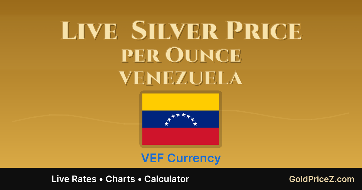 Precio de plata por onza en Venezuela (VES) hoy