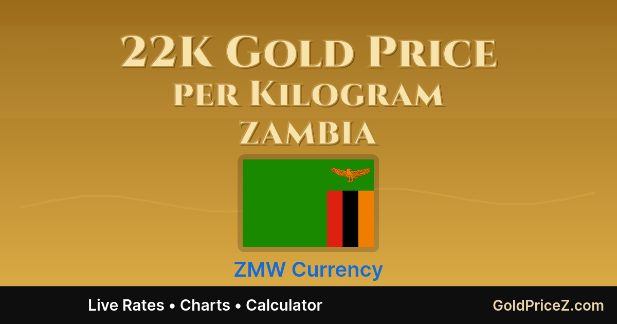 22K Gold Price per Kilogram in Zambia (ZMW) Today